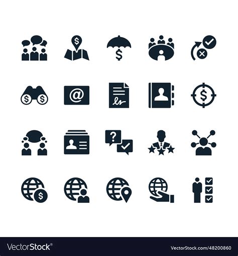 Business Icons Royalty Free Vector Image VectorStock