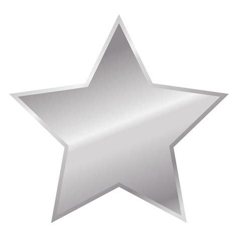 estrella plateada ilustración vectorial aislado sobre fondo blanco