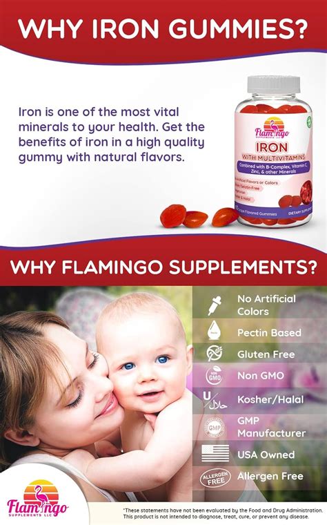 Gomitas de hierro Plus multivitamínico Vitamina C zinc complejo B y