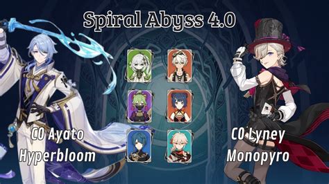 Spiral Abyss 4 0 Floor 12 Ayato Hyperbloom Lyney Monopyro YouTube