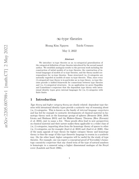 pdf infty type theories