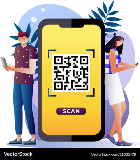 Qr Codes Clipart Vector Qr Code Scanning Concept Illustration Reader
