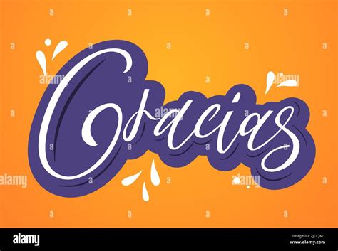 Gracias Calligraphy Spanish Text Lettering Postcard Design In Script