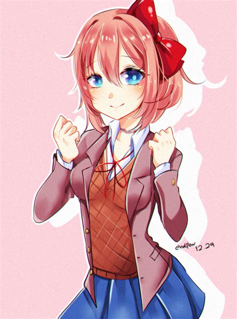 Sayori Doki Doki Literature Club Drawn By Clarevoir Danbooru