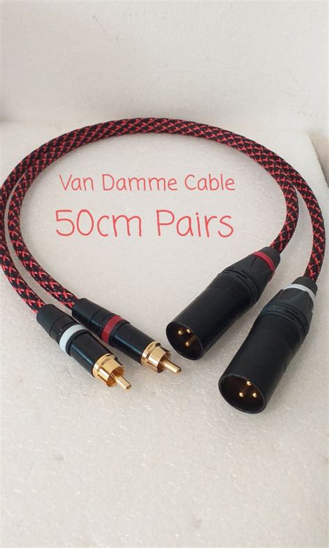 RCA Male To XLR Male Audio Hi Fi Interconnect Vandamme Cable 50cm