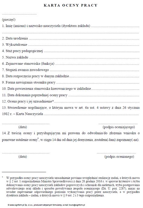 Pdf Kryteria Oceny Pracy Nauczyciela Sta Ysty Kryteria Oceny Pracy