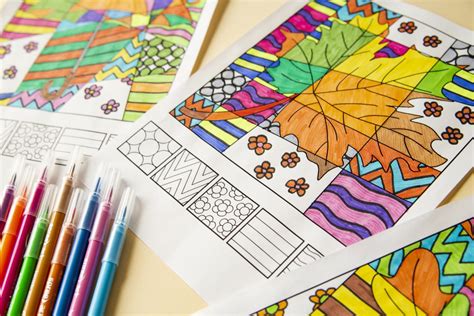 Mes Coloriages Graphiques De L Automne Un Jour Un Jeu