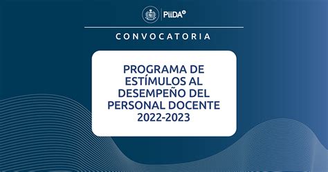 Programa de estímulos al desempeño del personal docente 2022 2023