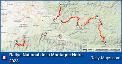 Streckenverlauf Rallye National De La Montagne Noire 2023 Coupe