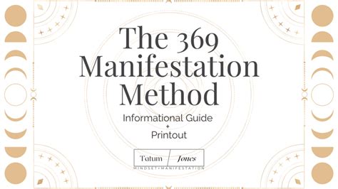 The Manifestation Method Guide Printable Workbook