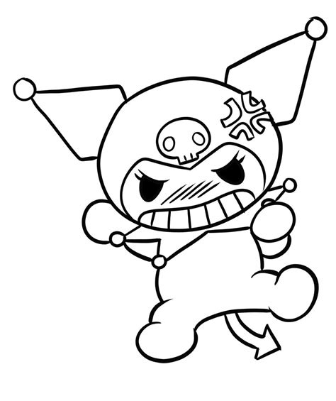Cabeça De Kuromi para colorir imprimir e desenhar Colorir Me