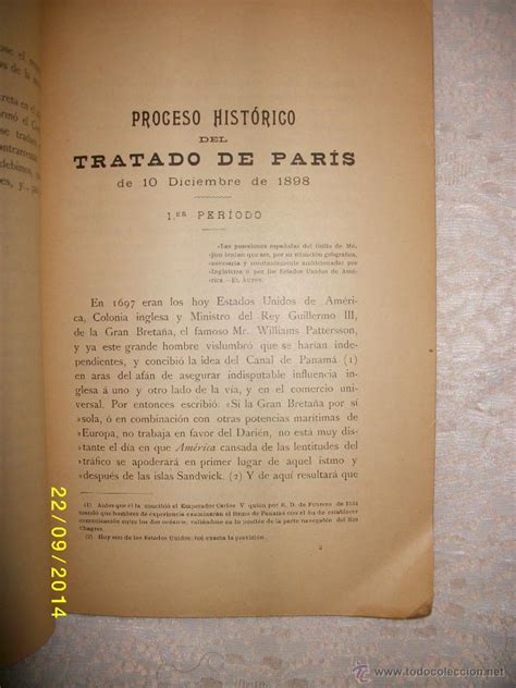 Proceso Historico Del Tratado De Paris A O Comprar Libros