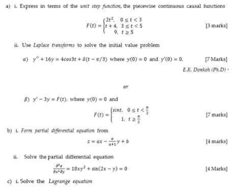 a i express in terms of the unit step function the piecewise continuous causal functions 2t2