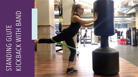 Standing Glute Kickback With Band YouTube