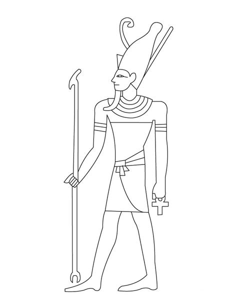 Desenhos de Faraó do Antigo Egito para Colorir e Imprimir
