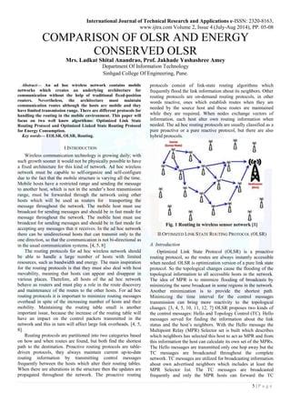 Comparison Of Olsr And Energy Conserved Olsr Pdf