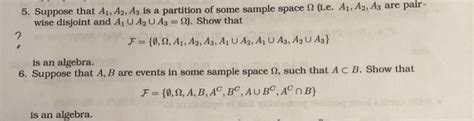 solved 5 suppose that a1 a2 a3 is a partition of some