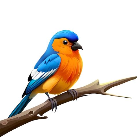 Ilustração vetorial bonito desenho animado de arara sentado no galho