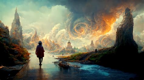 Fondos De Pantalla IA Art Arte Digital Paisaje Arte Conceptual