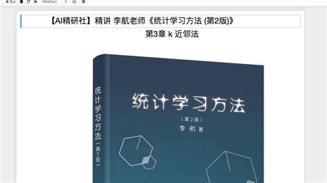 ml 101 李航老师 统计学习方法 第2版 精讲 by 【ai精研社】 哔哩哔哩