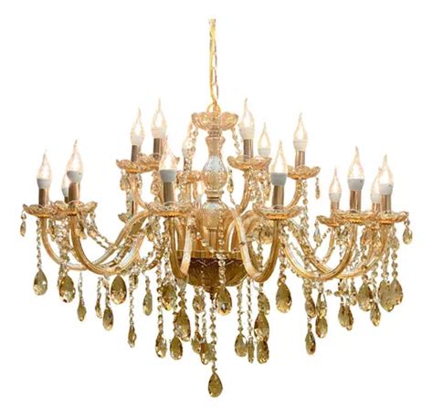 Lustre Luminária Candelabro Cristal Maria Tereza 18 Braços Frete grátis