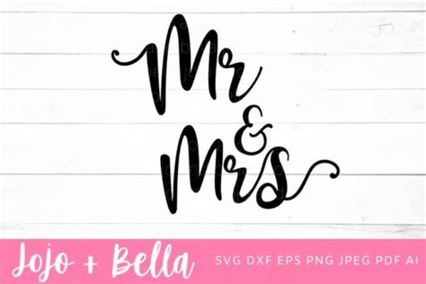 Mr Mrs Svg Wedding Svg Just Married Graphic By Jojo Bella