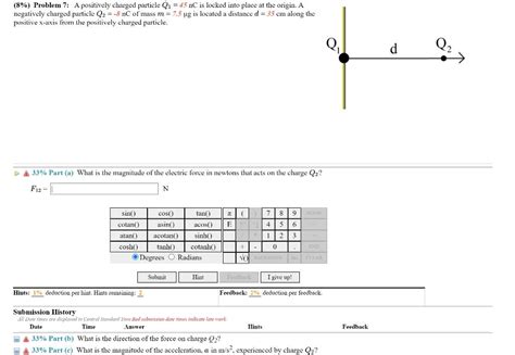 Solved 8 Problem 7 A Positively Charged Particle Q1 45nC Chegg