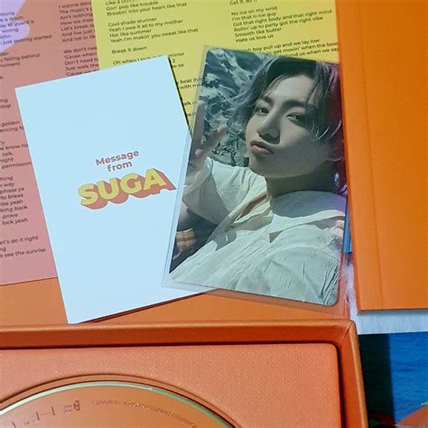 BTS Butter Unsealed Album Peaches Version With Jungkook JK Photocard