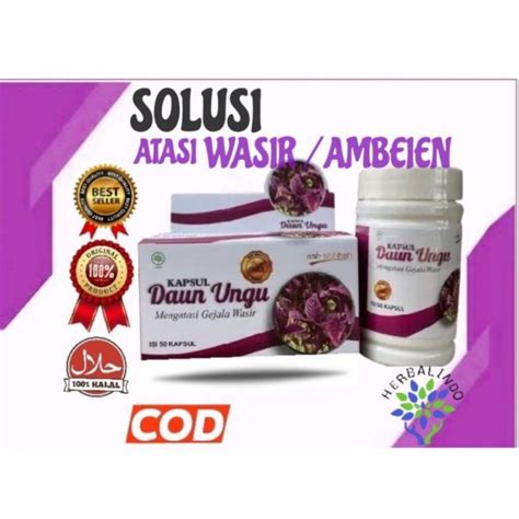 Jual Kapsul Daun Ungu Efektif Mengatasi Gejala Wasir Ambeien Paling
