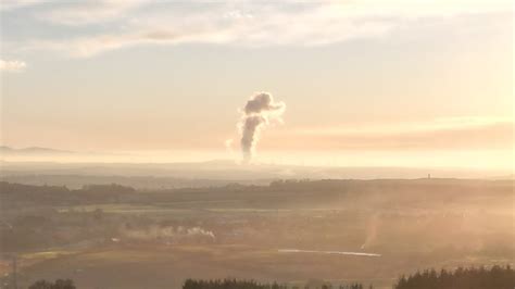 Mossmorran Chemical Plant Natures Sunset From Glenrothes DJI Fife