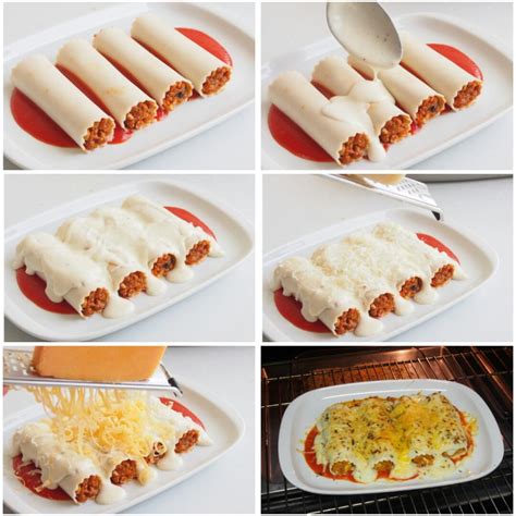Canelones De Carne Picada Y Bechamel El Cocinero Casero Pasta Y Pizza