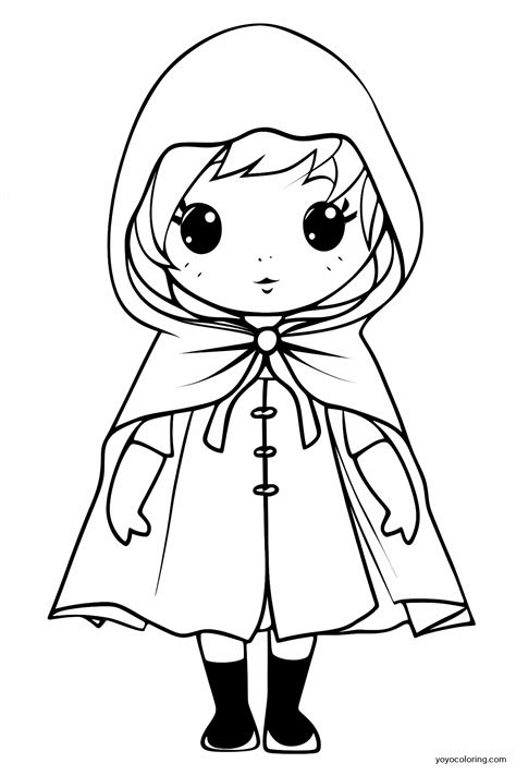 Caperucita Roja Para Colorear Plantilla De Pintura Imprimible