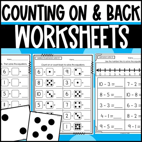 Counting On To Add And Counting Back To Subtract Worksheets Made By