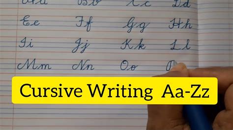 How To Write A To Z In Cursive Simple Cursive Writing Pattern Learn