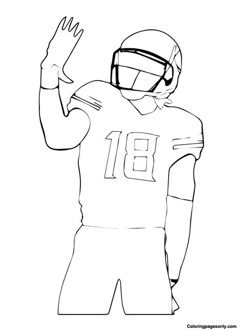 Justin Jefferson Coloring Pages Coloring Nation