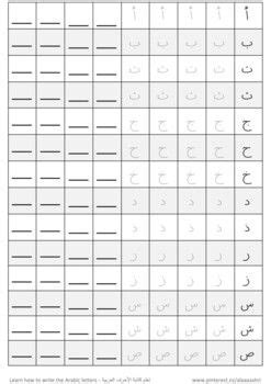Learn How To Write The Arabic Letters