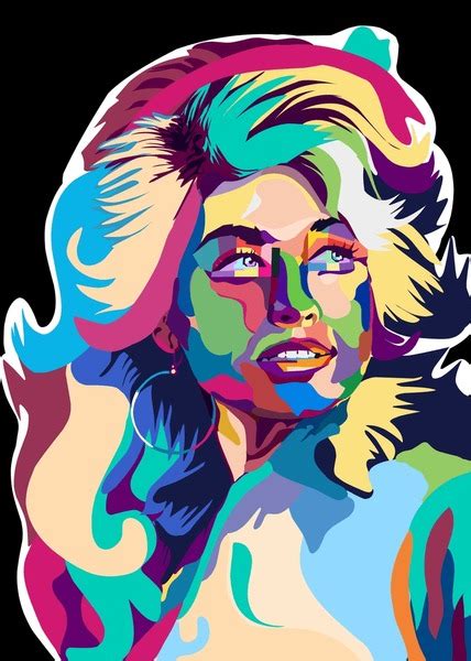 Dolly Parton Cartoon Over Royalty Free Licensable Stock