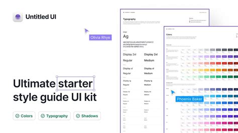 Ultimate Starter Style Guide UI Kit Untitled UI Figma