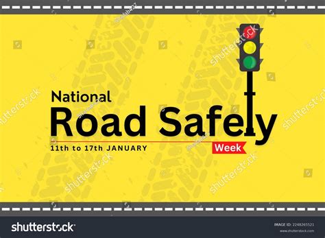 National Road Safety Week Observed Every Stock Illustration