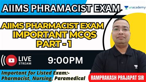 Gpat Pharma Exams Aiims Pharmacist Exam Imp Mcqs Part