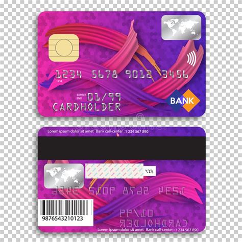 Tarjeta De Cr dito Detallada Realista Ilustración del Vector