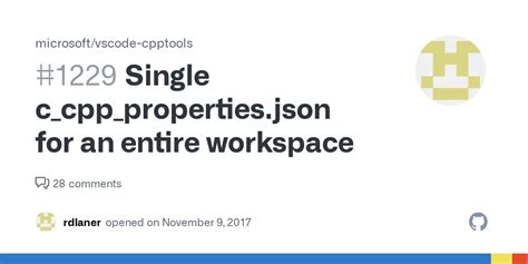 Single C Cpp Properties Json For An Entire Workspace Issue 1229