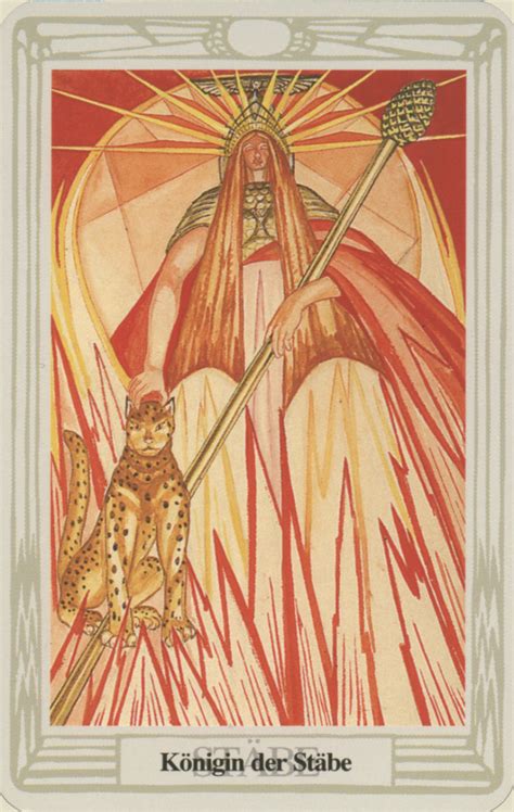 Tarotkarte Königin der Stäbe im Crowley Thoth Tarot tarot de