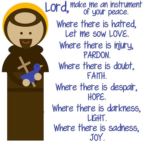 Printable Prayer Of St Francis