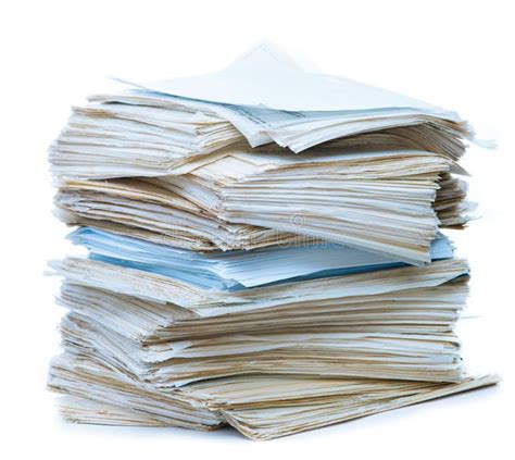 Enormer Papierstapel Stockbild Bild Von Messwert Stapeln 52456353