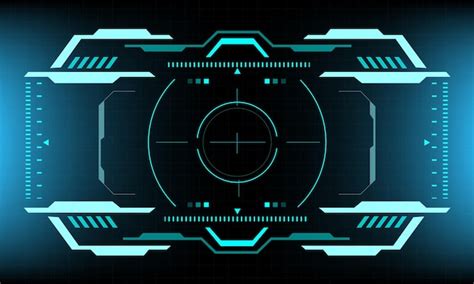 Interface De Fic O Cient Fica Hud Exibi O De Tela Design Azul