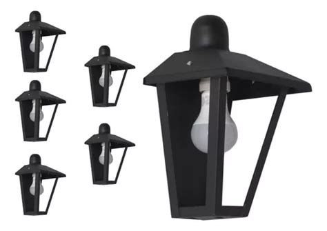 Pack X6 Farol Colonial Pared 3 Caras Ferrolux F124 Exterior Envío gratis