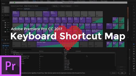 Keyboard Shortcut Map Adobe Premiere Pro CC 2017 YouTube