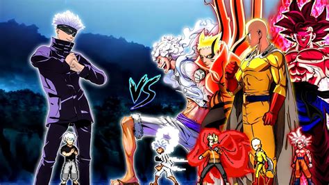 Manga Gojo OP New VS TC Luffy OP Buff Goku MUI Kaioken OP Manga