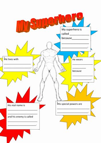 Design Your Own Superhero Worksheet Beautiful Superheroes Describing